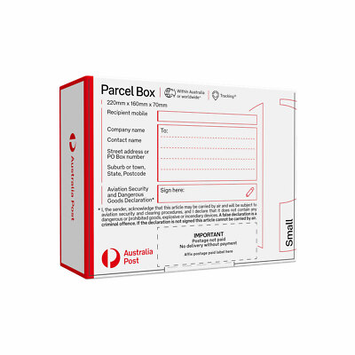 Australia Post Parcel Box Small (220 x 160 x 70mm) – 100 Pack | eBay ...