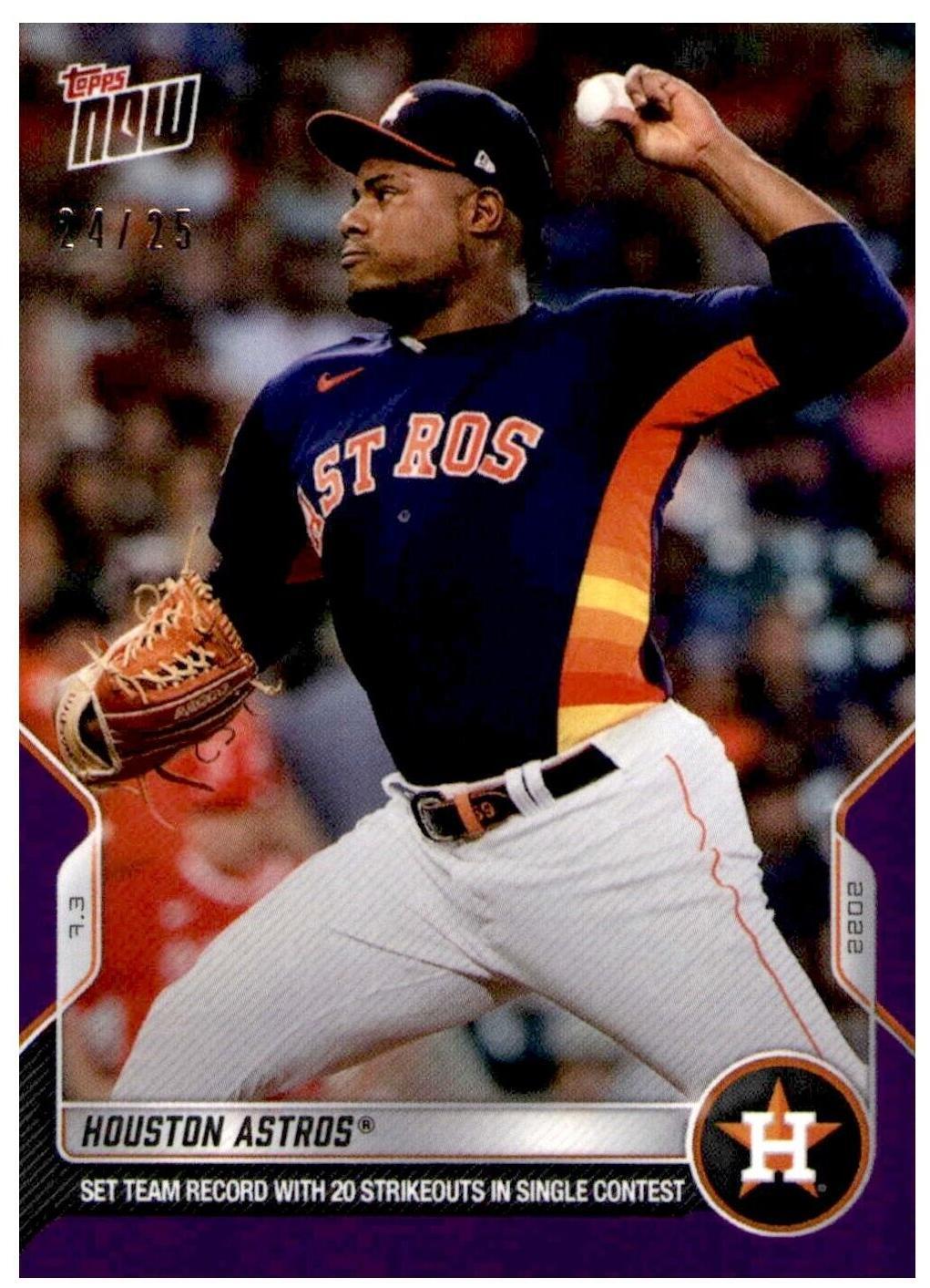2022 Topps Now - Houston Astros #461 Purple /25 for sale online | eBay