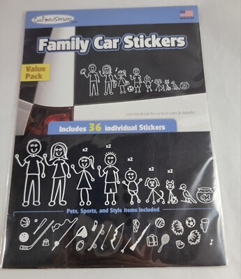 Cool Family Stickers Family Car Stickers Value Pack, Includes 36 ...