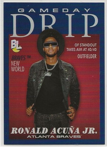 RONALD ACUNA JR. 2023 TOPPS BIG LEAGUE GAMEDAY DRIP CASE HIT SSP ...