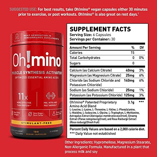 Ohmino Amino Acids Supplement Ultimate Muscle Synthesis Activator Pre ...