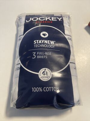 3-in-a-Pack Jockey Stay New Technology Full Rise White Briefs 38 Men | eBay