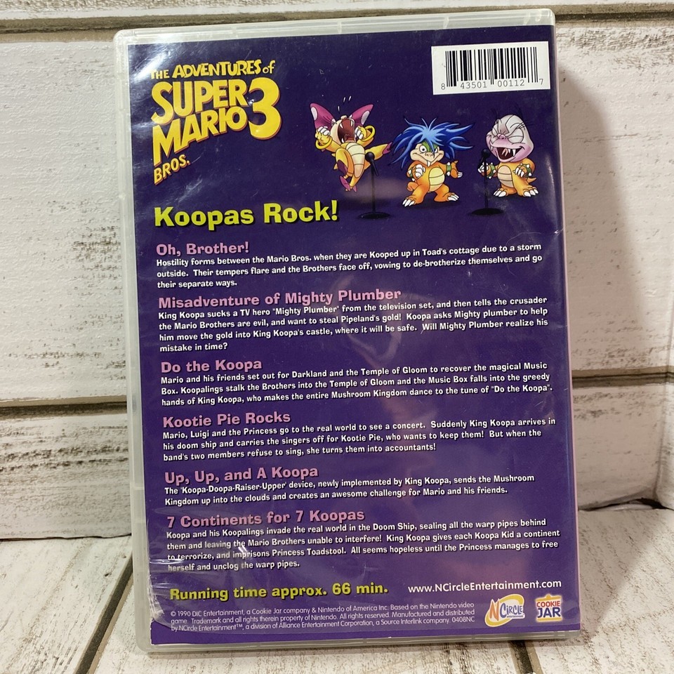 The Adventures of SUPER MARIO BROS. Koopas Rock DVD Children's Cartoon ...