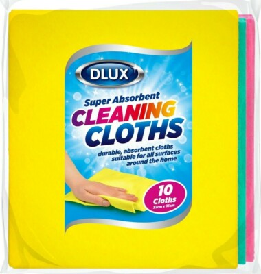 20 Large Super Absorbent Cleaning Cloths Heavy Duty Multipurpose Wipes ...