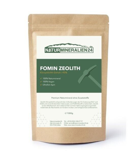 1000g Zeolith Pulver 95% Klinoptilolith 6µm reiner Ursprung ultrafein ...