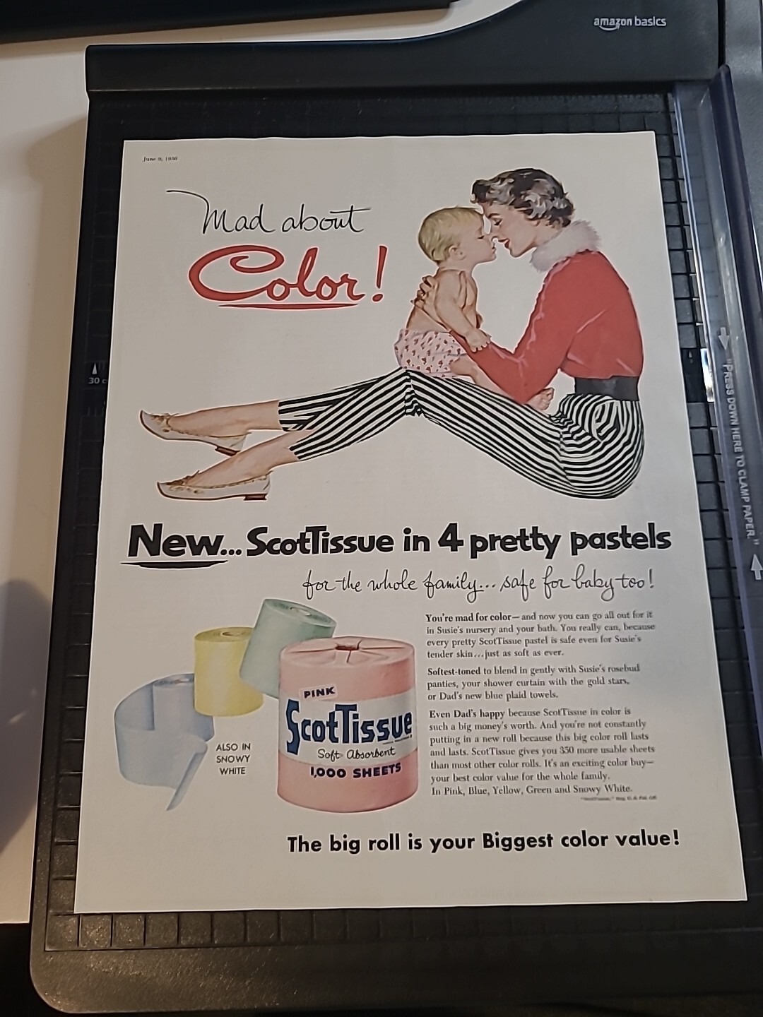 Scot Tissue Bath Pastel Color 1956 Print Ad 10x13 | eBay
