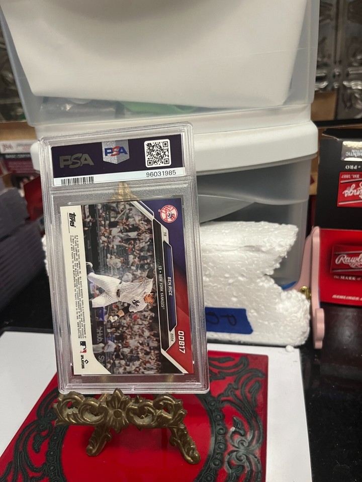 2024 Topps Now #388 Ben Rice Rookie Card Yankees 3 HR Game! PSA 10 GEM ...