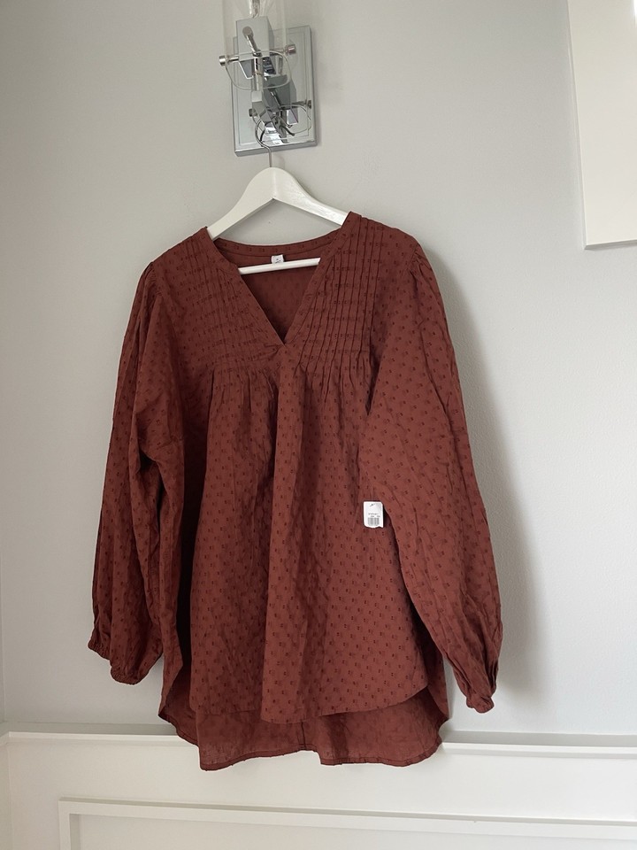 Oversized Swiss Dot Split Neck XL Size Poet Blouse Old Navy | eBay