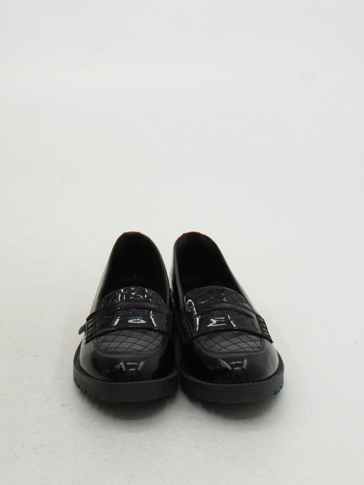 Kickers Women's Flat Shoes UK 6 Black Leather with Other Loafer New ...