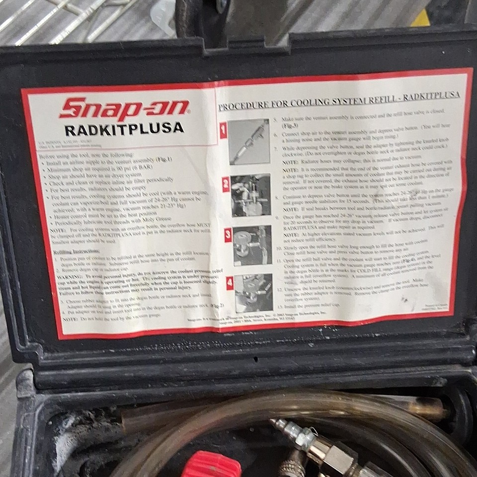Radkitplus Vacuum Coolant Tool Refill Snap-On Air Bleed Radiator ...