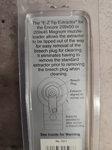 Thompson Center Encore 209 Magnum E-Z Tip Extractor Muzzleloader ML EZ ...