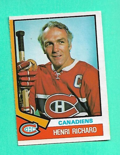 (1) HENRI RICHARD 1974-75 O-PEE-CHEE # 321 CANADIENS NM CARD (W7460) | eBay