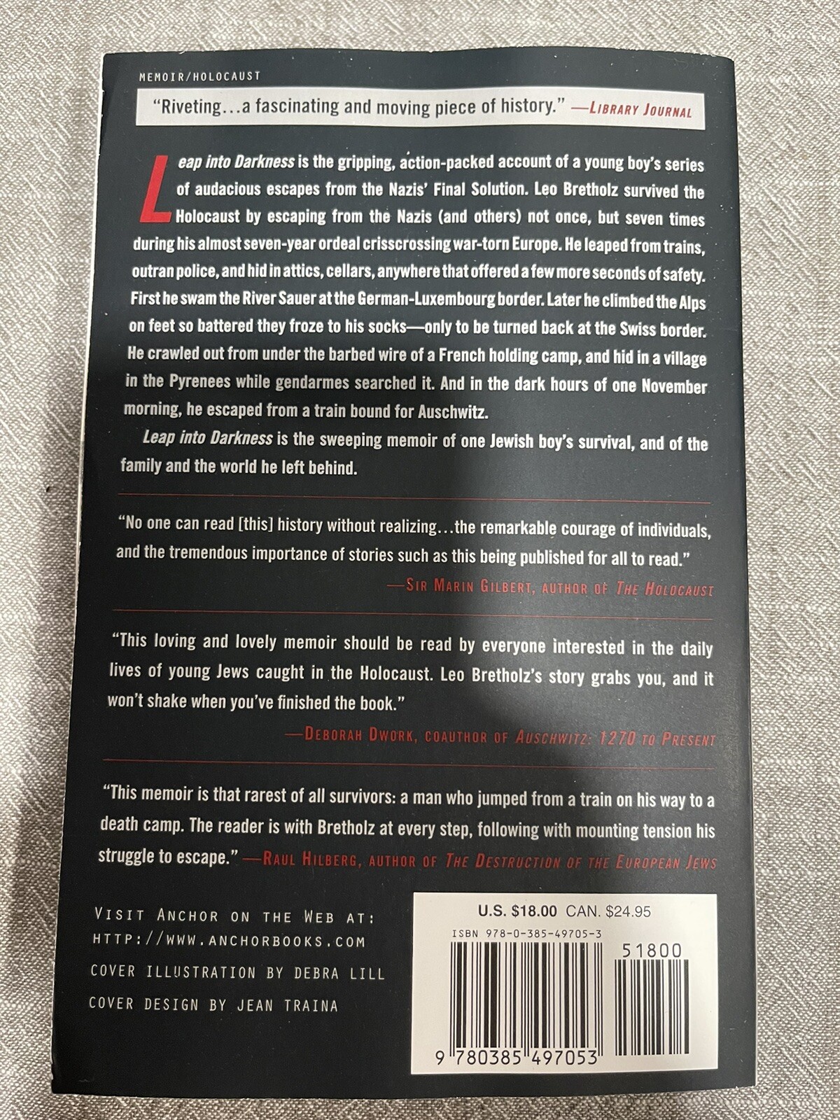 Leap into Darkness : Seven Years on the Run in Wartime Europe by Leo Bretholz and Michael ...