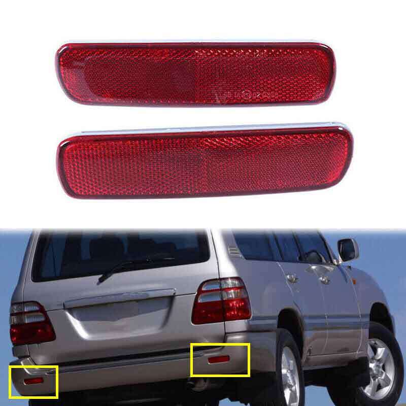 For Toyota Lexus LX470 Land Cruiser LC100 Red Rear Bumper Reflector ...