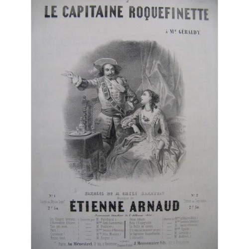 Arnaud Etienne Le Capitaine Roquefinette Chant Piano Ca1850 | eBay