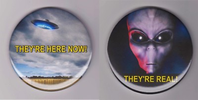 U.F.O. & ALIEN - HUGE 3" REFRIGERATOR MAGNETS | eBay