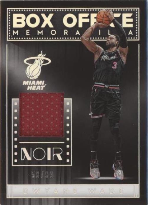 2018-19 Panini Noir - Box Office Memorabilia Dwyane Wade #BX-DWD /99 ...