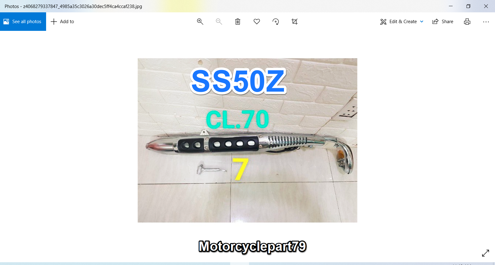 Honda SS50 SS50Z CL50 CL70 CD50 Exhaust Muffler Pipe Hanging Up High ...