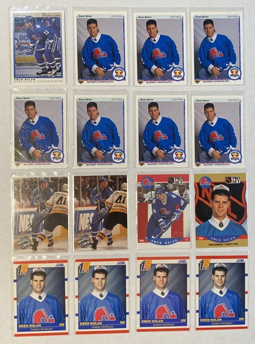 🏒Owen Nolan 32-CARD LOT with 22 ROOKIE CARDS including 1990-91 OPC ...