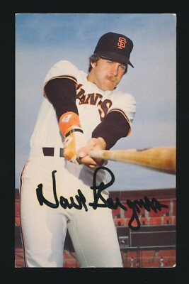 1983 Barry Colla Postcard -DAVE BERGMAN (S. F. Giants) *Autographed* d ...