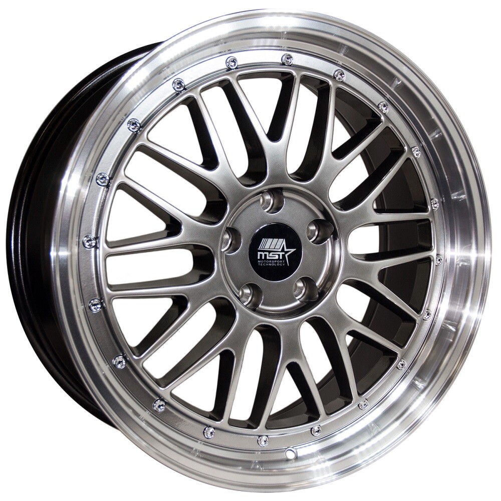 MST LeMan Rim 19X9.5 5x120 Offset 35 Hyper Black w/Machined Lip ...