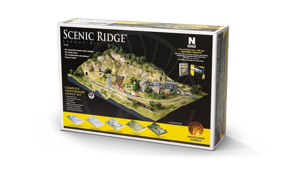 Woodland Scenics ~ N Scale ~ New 2025 ~ Scenic Ridge Layout Full Kit ...