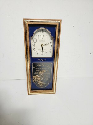TESTED GOOD Ingraham Quartz Clock "One Day at a Time" (Made in USA) | eBay