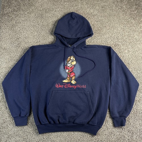 Vintage Walt Disney World Hoodie Mens Large Grumpy Dwarf Snow White ...