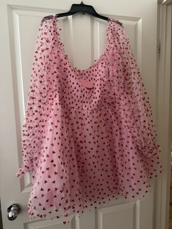 Dolls Kill Sugar Thrillz Heavenly Affair Babydoll Dress Womens 3x Pink ...