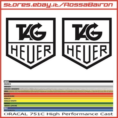 KIT 2 ADESIVI TAG HEUER 2 mm.50x51 - STICKERS AUFKLEBER PEGATINAS ...