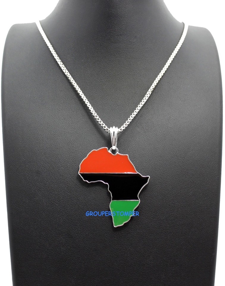 Africa Map Jamaican Pendant Necklace With Assorted Style Chains | eBay