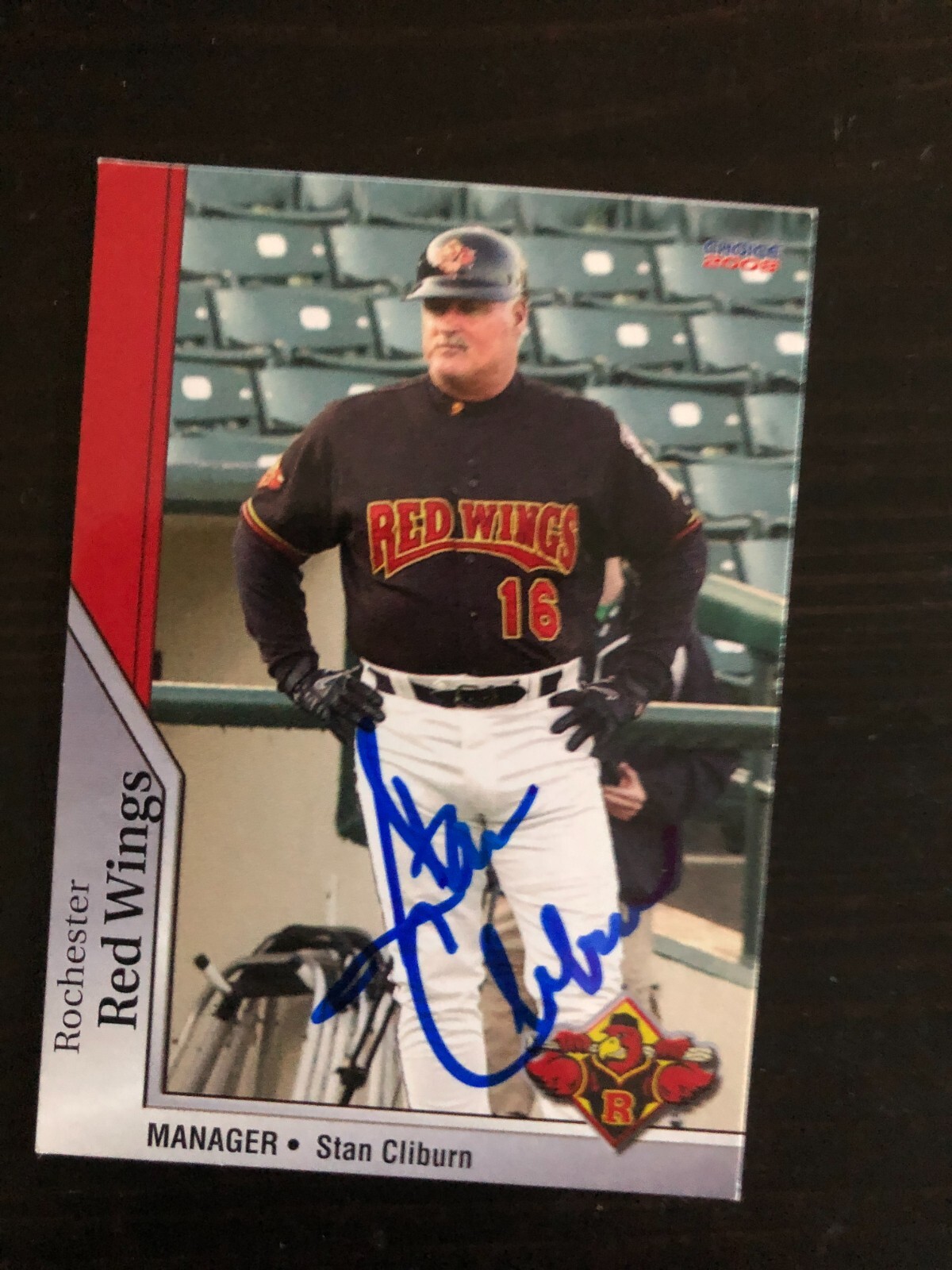 Minnesota Twins STAN CLIBURN autographed 2008 Choice Rochester Red ...