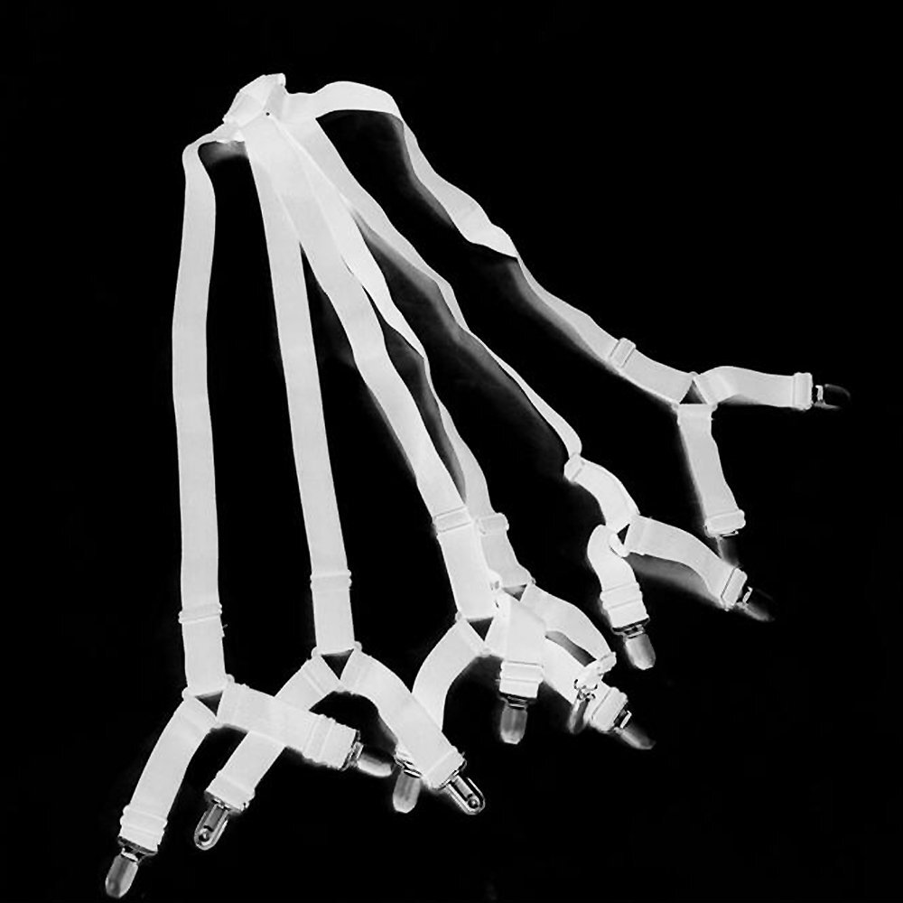 Elastic Straps Clips Crisscross Bed Sheet Grippers Suspender Mattress ...