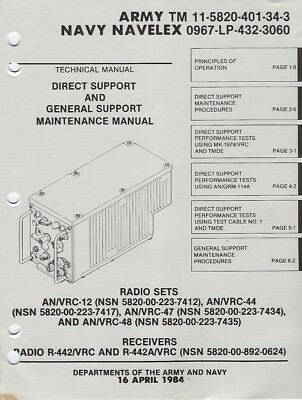 Historical book for Radio Sets AN/VRC-12 & -43 series, Depot Maint, vol ...