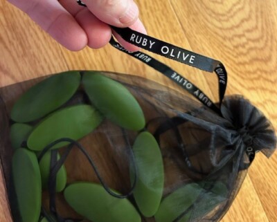Ruby Olive Green Oval Beaded Adjustable Necklace (13 piece) | eBay ...