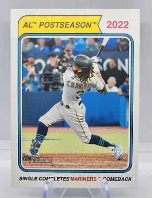 2023 Topps Heritage 2022 SEATTLE MARINERS POSTSEASON #438 Short Print ...