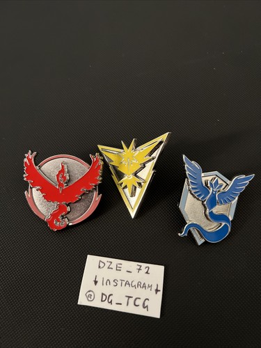 Pokemon Go TCG Team Leader Pins Badges Instinct Mystic & Valor ...