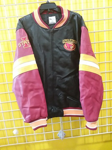 IOWA STATE CYCLONES VTG PRO EDGE LEATHER JACKET MENS XL | eBay