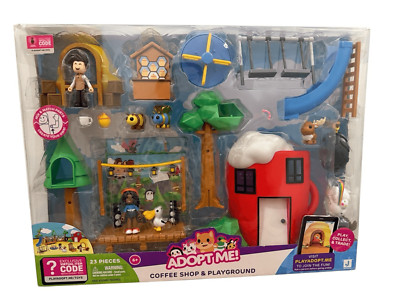 Brand New Adopt Me! Coffee Shop & Playground Large Playset 23 PCs ...