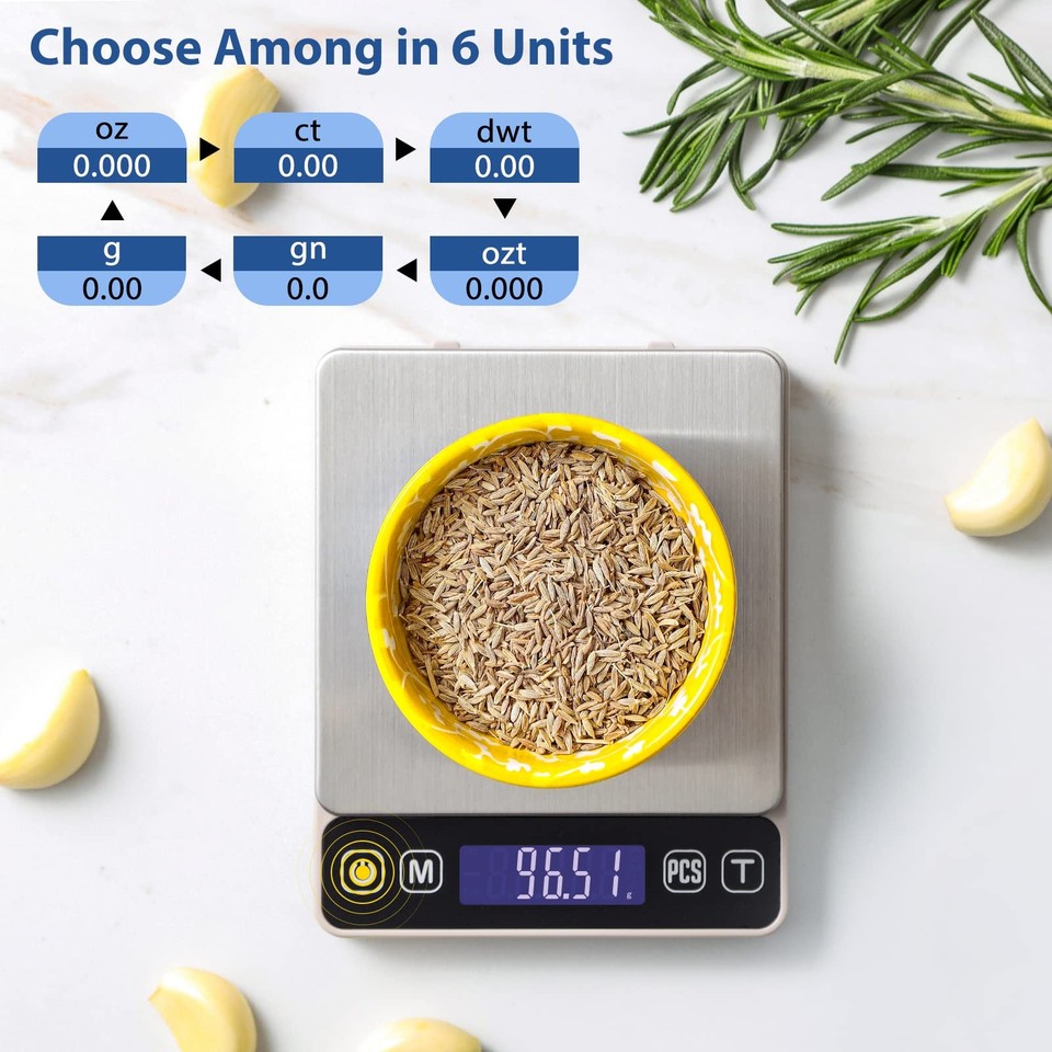 KitchenTour Digital Kitchen Scale - 500g/0.01g High Accuracy Precision ...