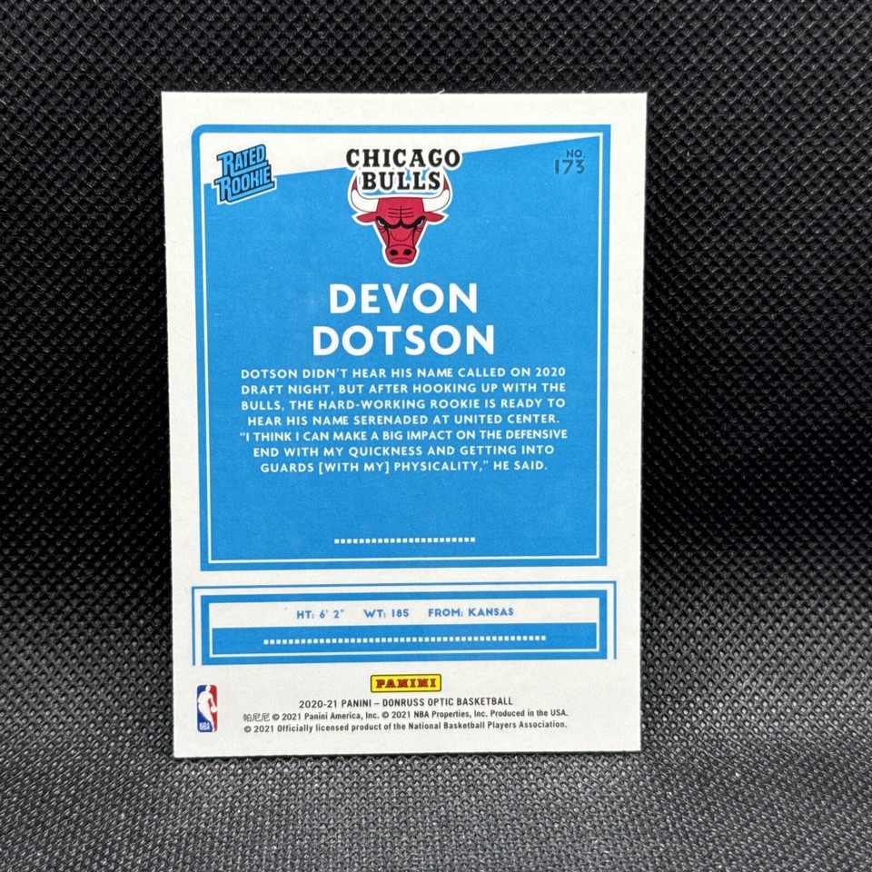 2020-21 Panini Donruss Optic "DEVON DOTSON" RATED ROOKIE #173 Base ...