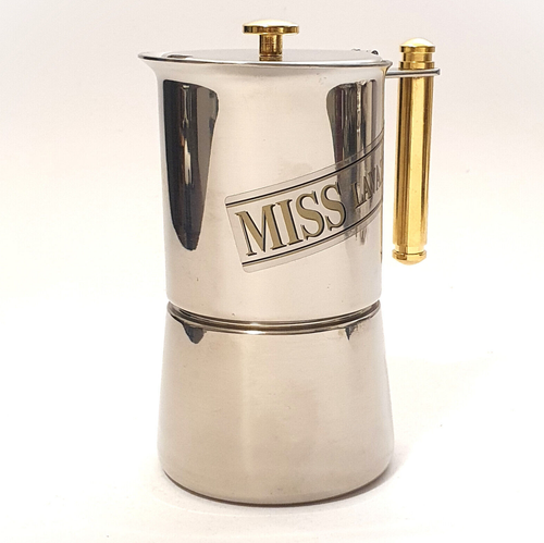 Vintage Italian Moka Espresso Coffee Maker Miss Lavazza Gold 3 Cups ...