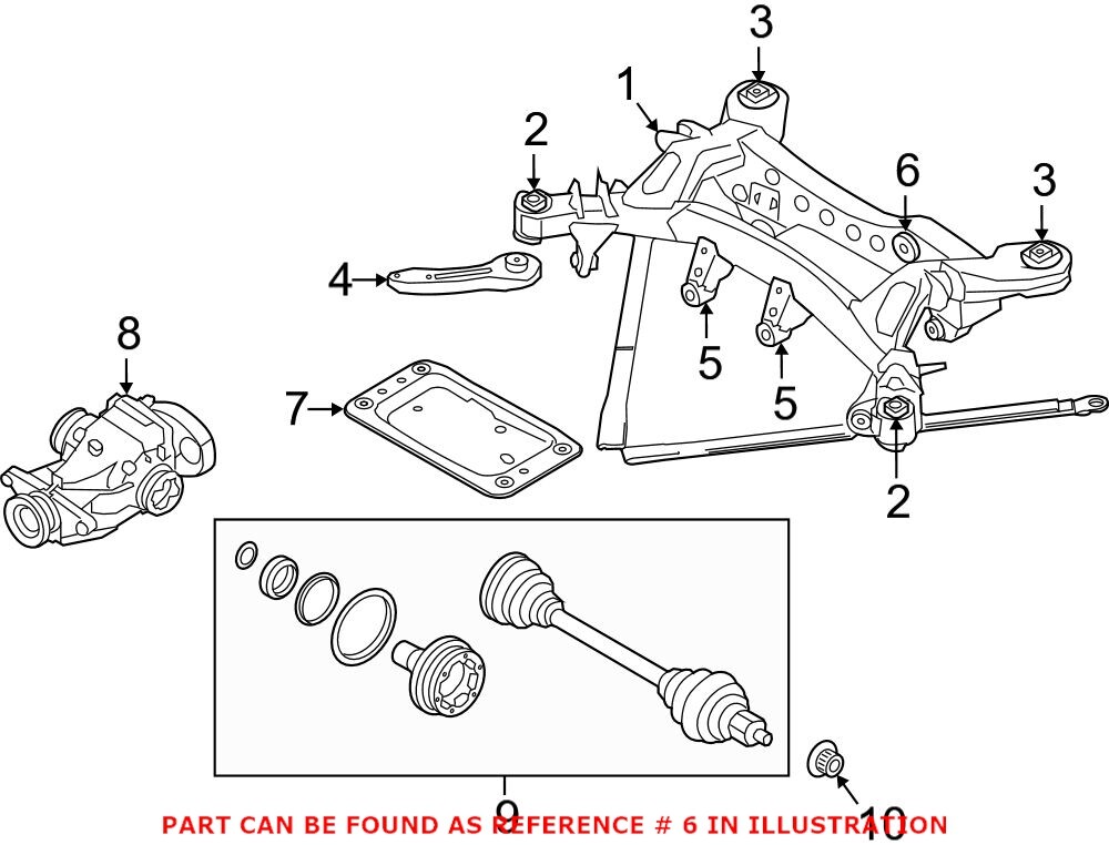 Genuine BMW Differential Bushing - Rear Rearward 33316880637 for sale ...