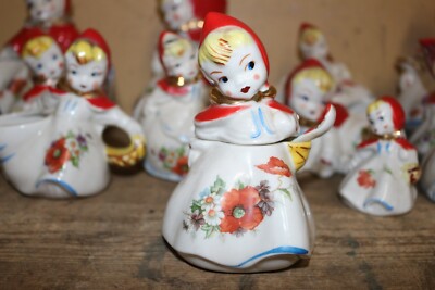 Original Vintage Hull Little Red Riding Hood Mustard Jam Sugar Jar W ...