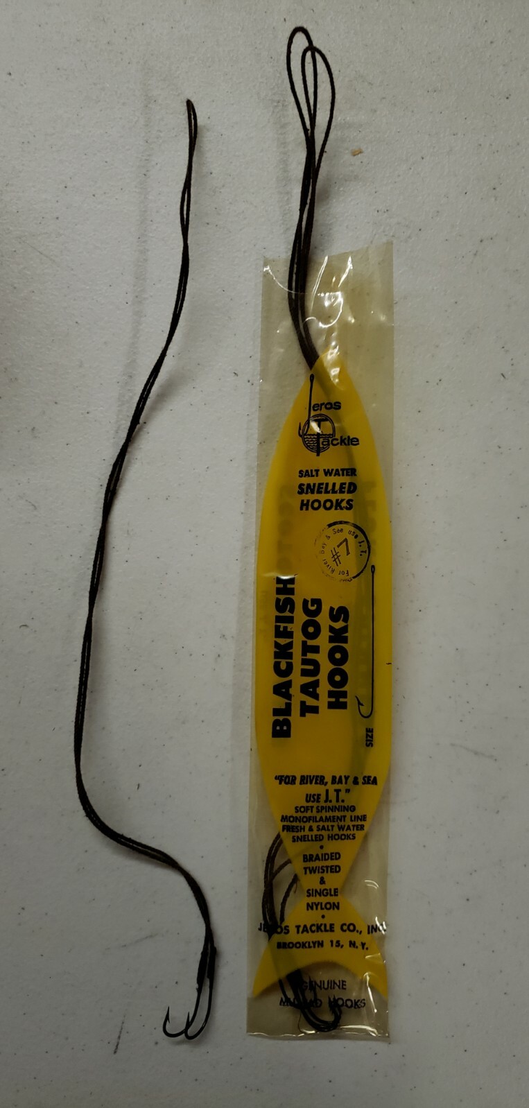 JEROS TACKLE BLACKFISH TAUTOG SNELLED BRAIDED TWISTED HOOKS # 7 PACK OF ...