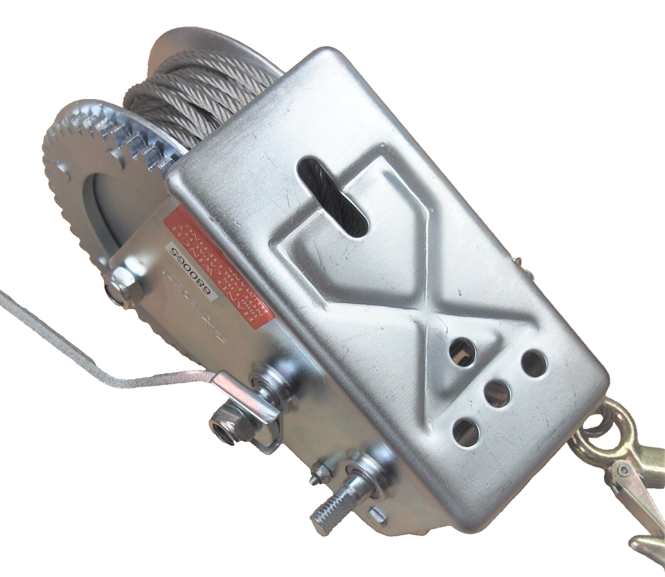 3000 LB H.D. Hand Winch Dual Gear Steel Cable ATV Towing Trailer Boat ...