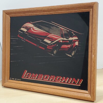 Vintage Lamborghini Lee Sales 1988 Fair 1980’s Carnival art 8.5” x 11 ...