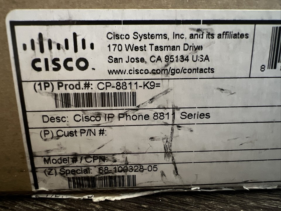 Cisco 8811 Series CP-8811-K9 IP VOIP Office Business Phone Charcoal New ...