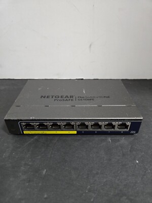 Netgear ProSAFE GS108PE V3 Plus 8-Port Gigabit Network Switch (4-Port ...