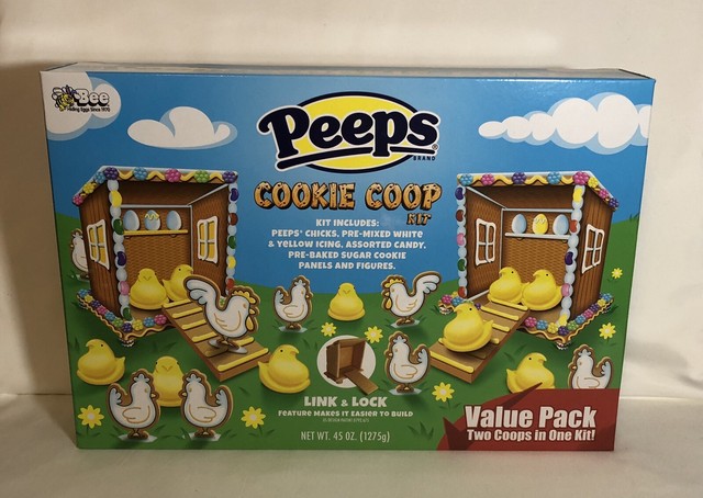 PEEPS Sugar Cookie Coop Decorating Kit Easter Chicken House 2 Kits w/ 2 ...